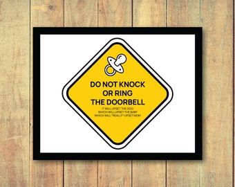 Do Not Knock Printable - Etsy