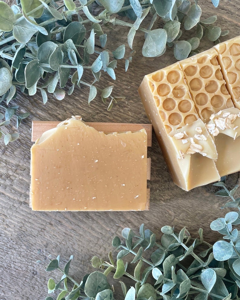Honey Oatmeal Soap Bar - Goat Milk Soap - Goats Milk Bar Soap - Oatmeal ...