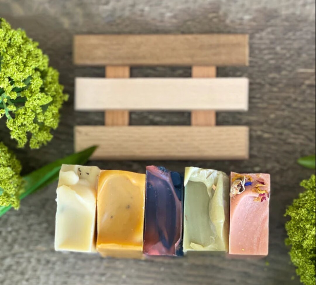 Sample Soap Gift Set With Soap Dish - Handmade Soap Gift - Set of 5 ...