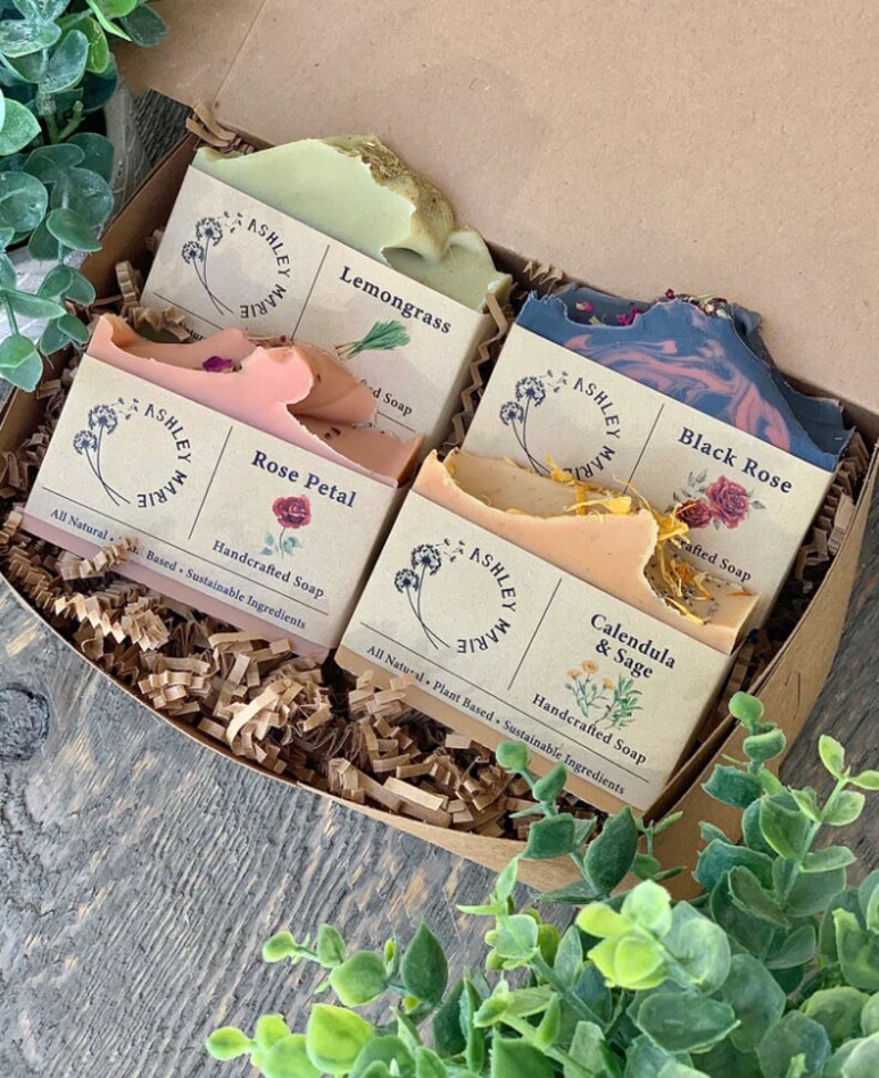 Soap Gift Set Soap Gift Box Housewarming Gift Set of 4 Soaps Soap Bar ...
