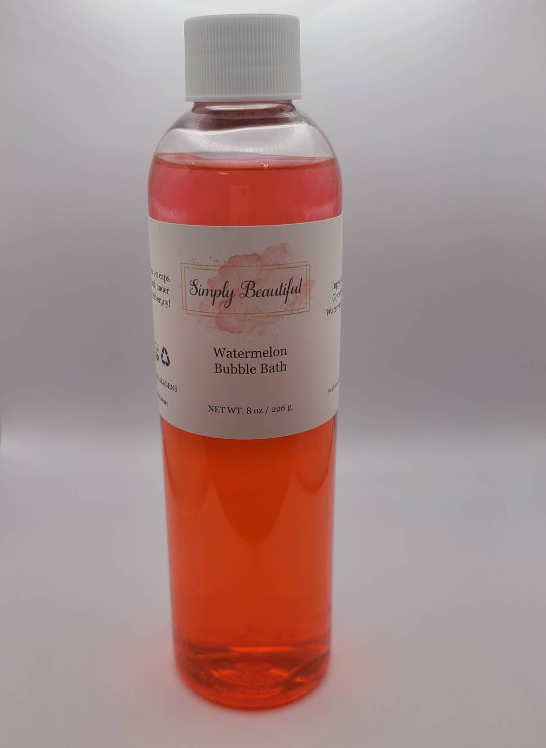 Simply Beautiful Watermelon Bubble Bath 8oz Unisex/womens/kids/gift for ...