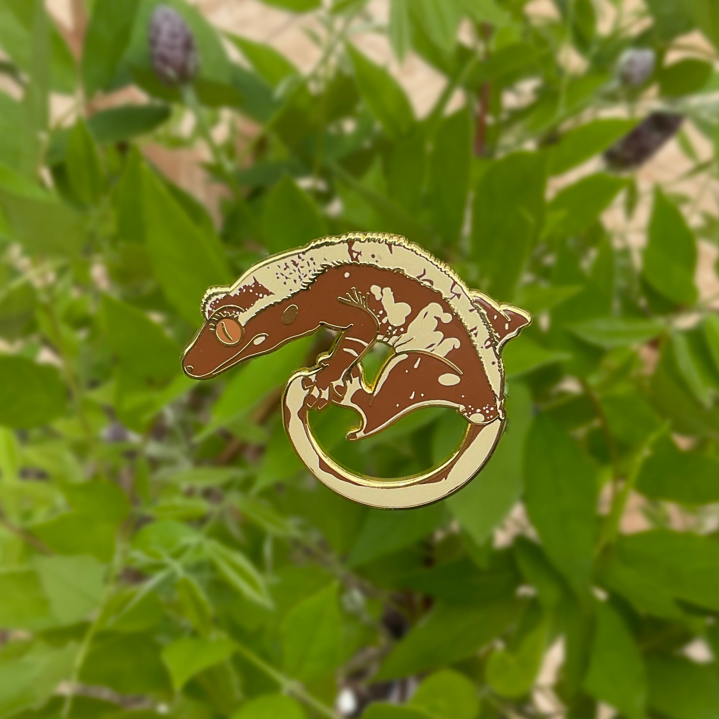 Crested Gecko Hard Enamel Pin Reptile Lapel Pins/badges - Etsy