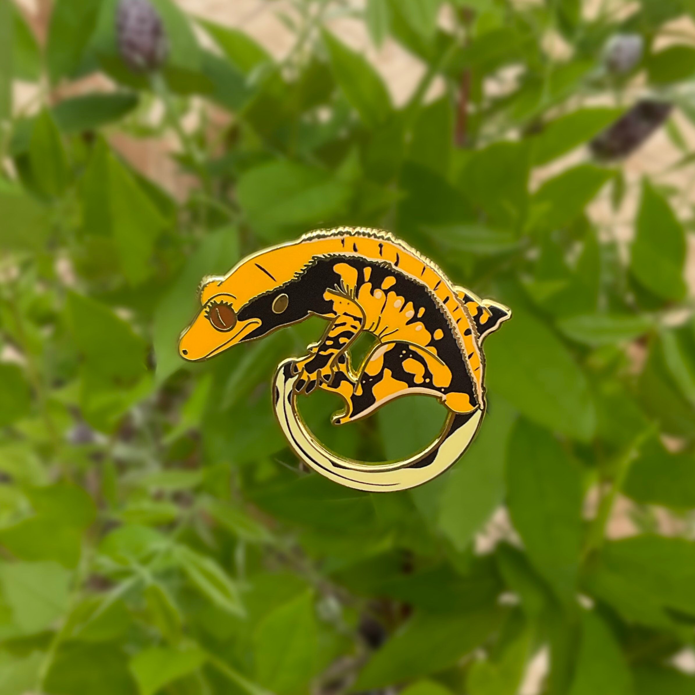 Crested Gecko Hard Enamel Pin Reptile Lapel Pins/badges - Etsy