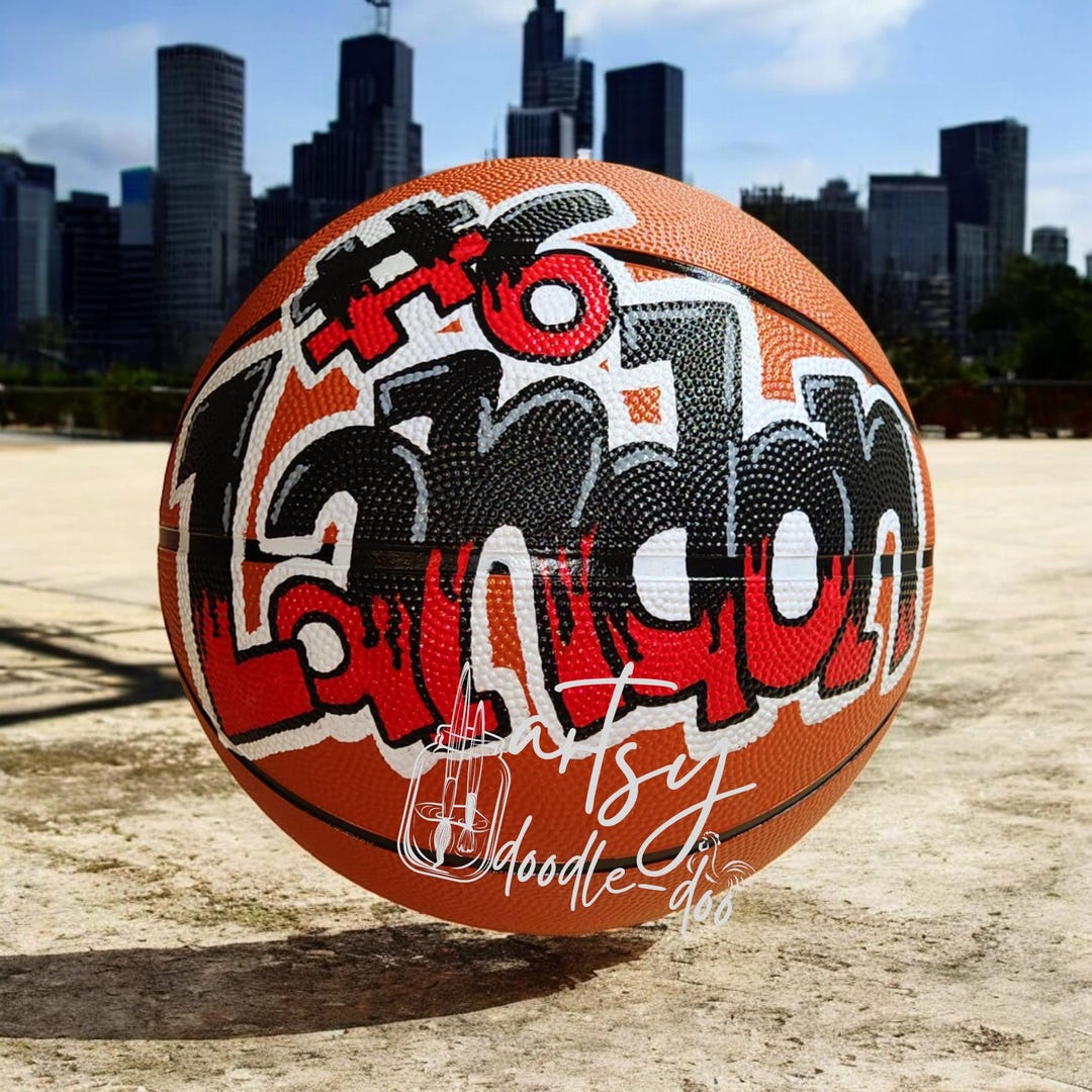 Painted Sports Ball-name & NUMBER ONLY Basketball Football Soccer ...