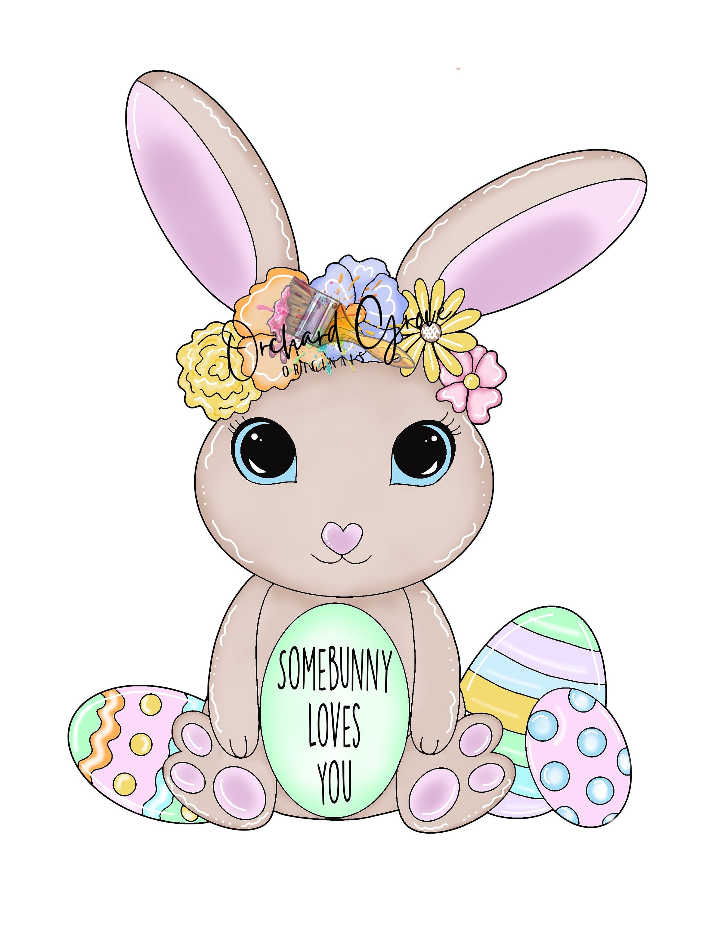 TEMPLATE: Digital Template, Door Hanger, Easter, Easter Bunny, Bunny - Etsy