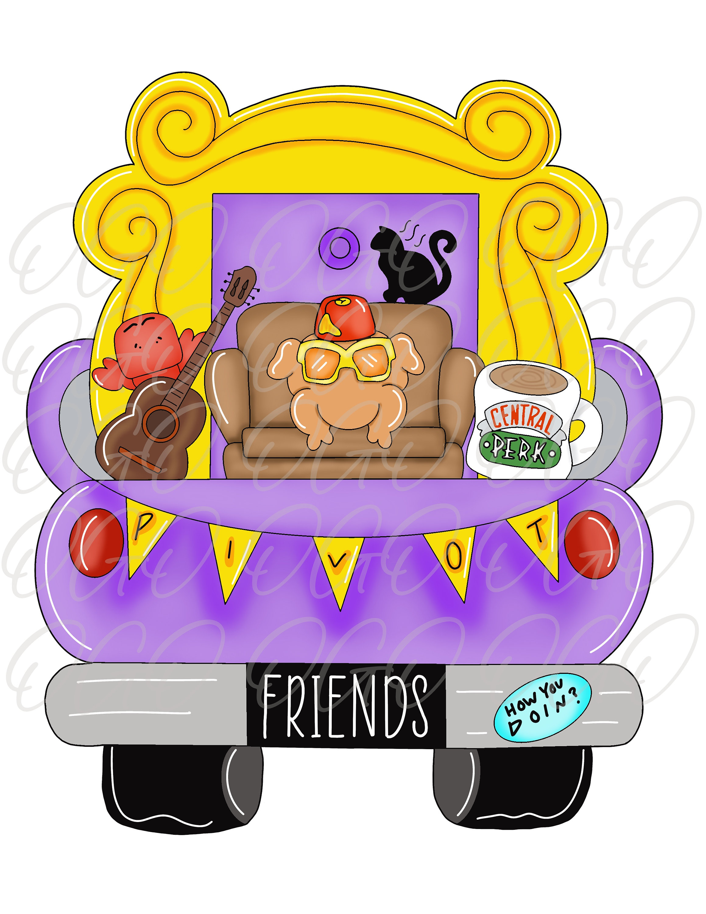 PNG FILE, Friends, How You Doin, Truck, Central Perk - Etsy