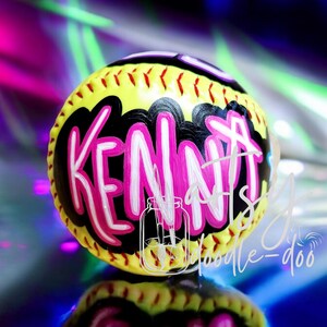 Painted Sports Ball- Football Basketball Soccer Volleyball Softball ...