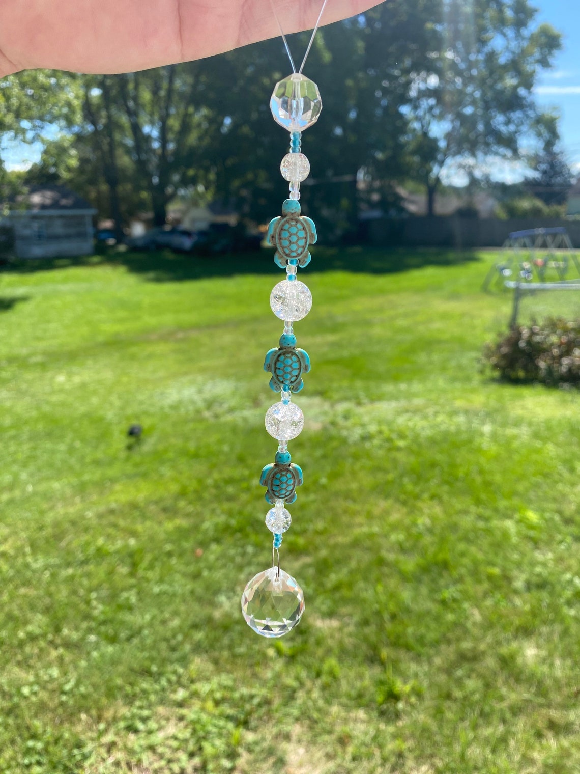 Sea Turtle Sun Catcher Turquoise Stone Turtle Decor Turtle - Etsy