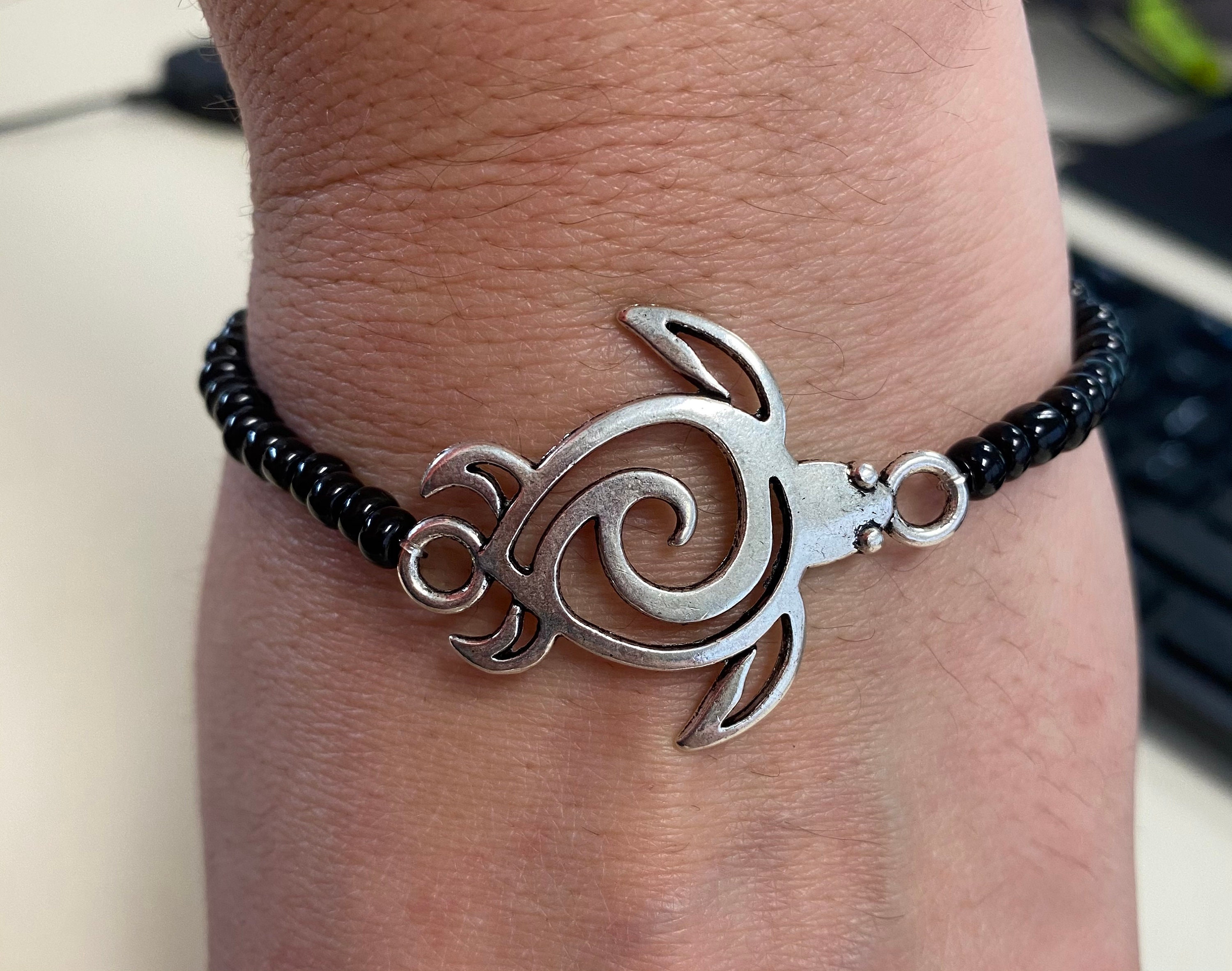 Sea Turtle Bracelet, Sea Turtle Ankle Bracelet, Silver Plated Jewelry ...