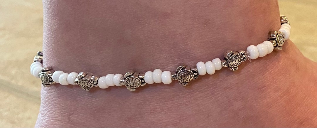 Sea Turtle Anklet, Ankle Bracelet, Beachwear Jewelry, Ocean Lovers ...