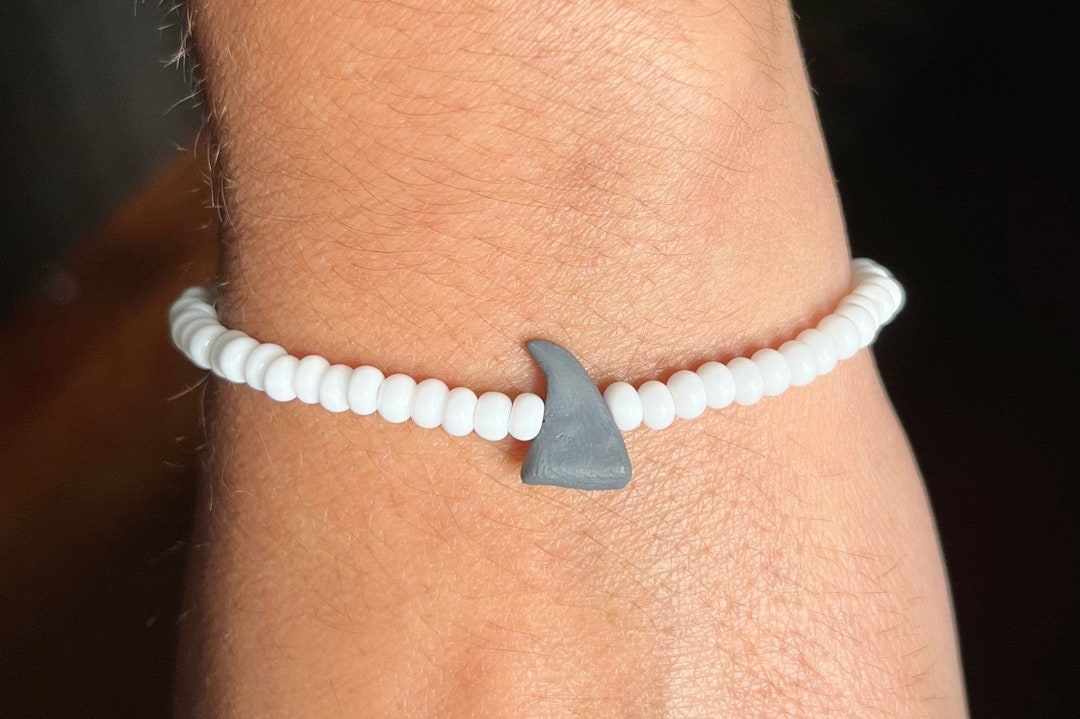 Shark Bracelet, Shark Fin Bracelet or Anklet, Shark Lover Gift, Ocean ...