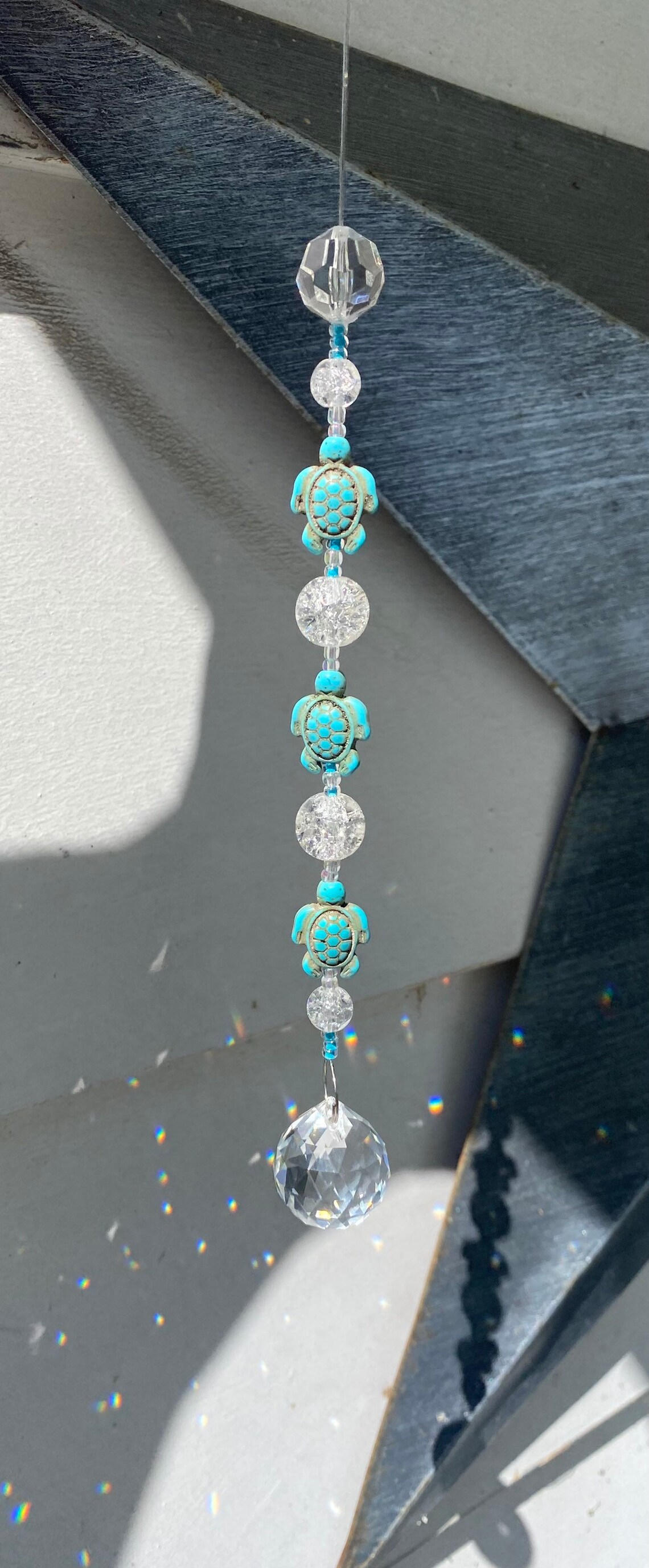 Sea Turtle Sun Catcher Turquoise Stone Turtle Decor Turtle - Etsy