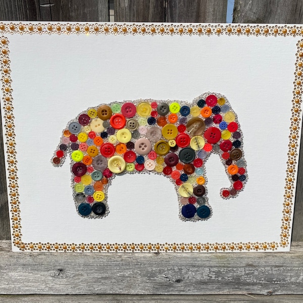 Canvas Button Art - Etsy