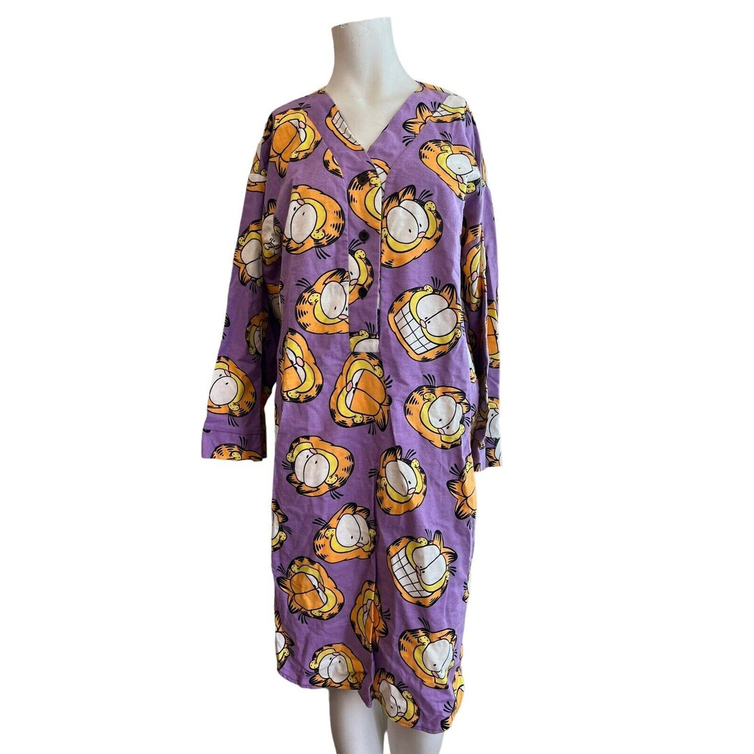 Vintage Garfield Cat Nightgown Long Night Shirt Ladies Large - Etsy