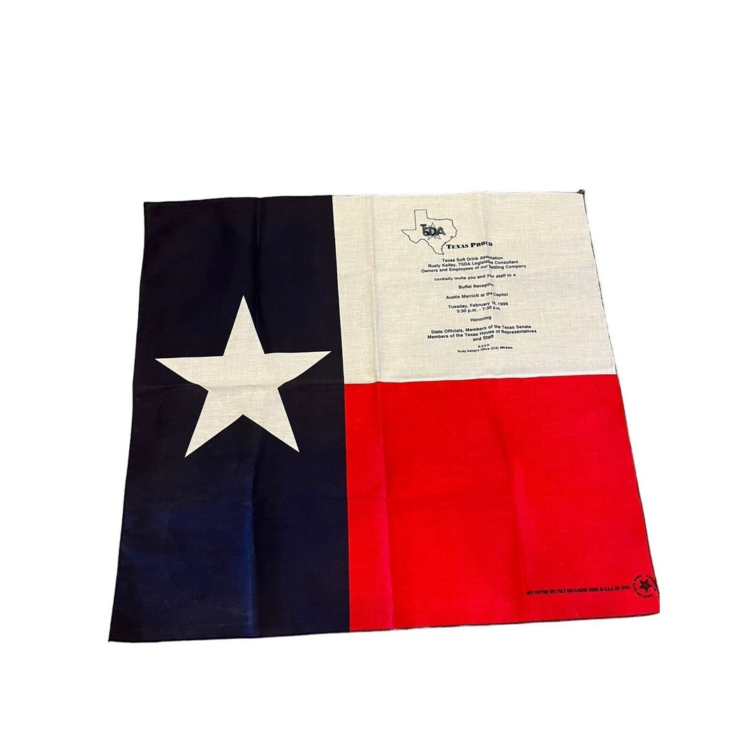 State of Texas Flag Proud State Officials Invitation Handkerchief Scarf ...