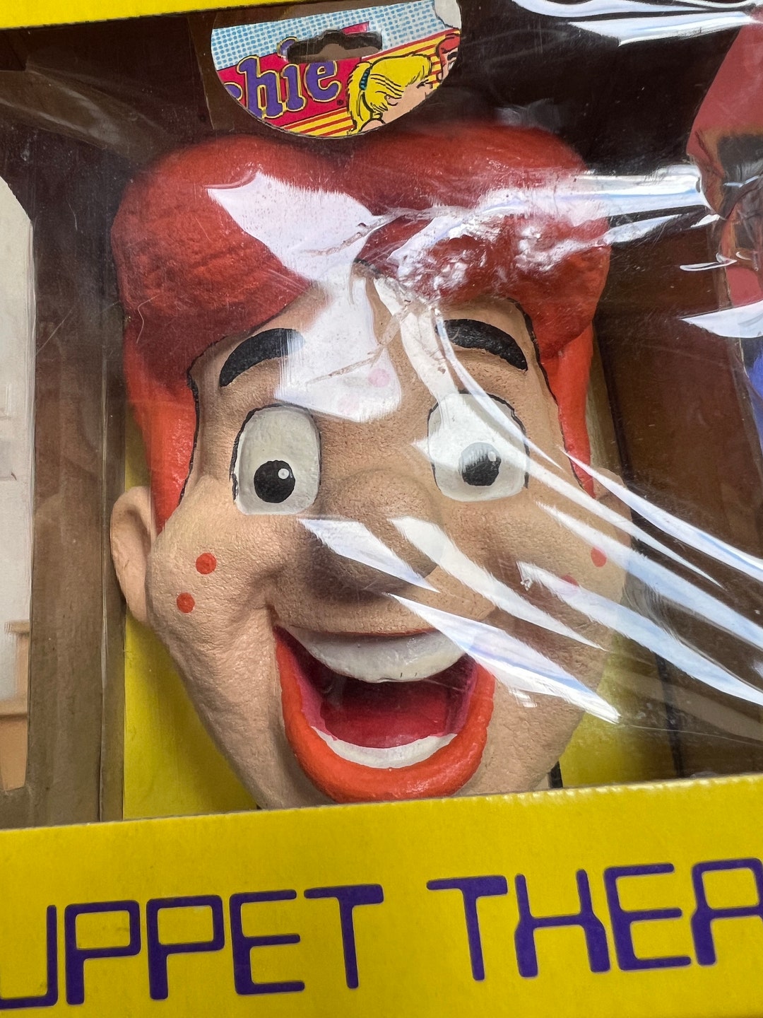 Archie Andrews Fingertronic Puppet Theatre Head New in Box 1988 Bendy ...