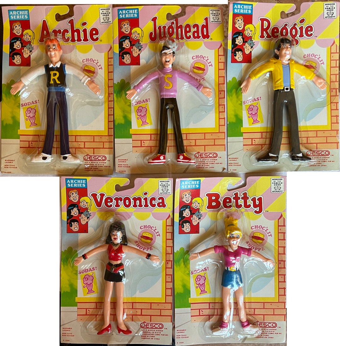 1989 Archie Comics Complete 5 Bendables Toys Set Jesco - Etsy