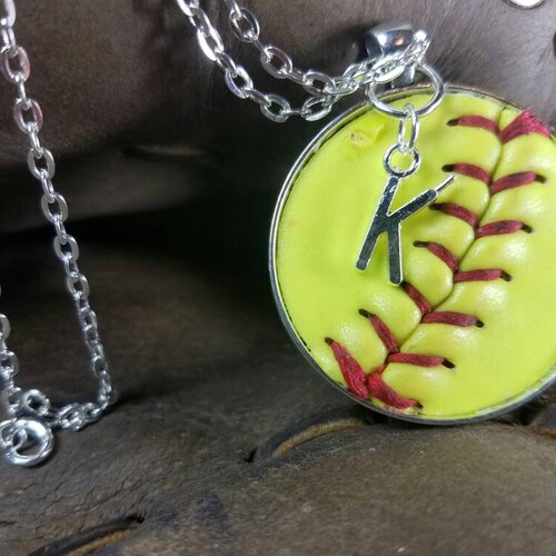 Softball Necklace Softball Jewelry Personalized Softball - Etsy