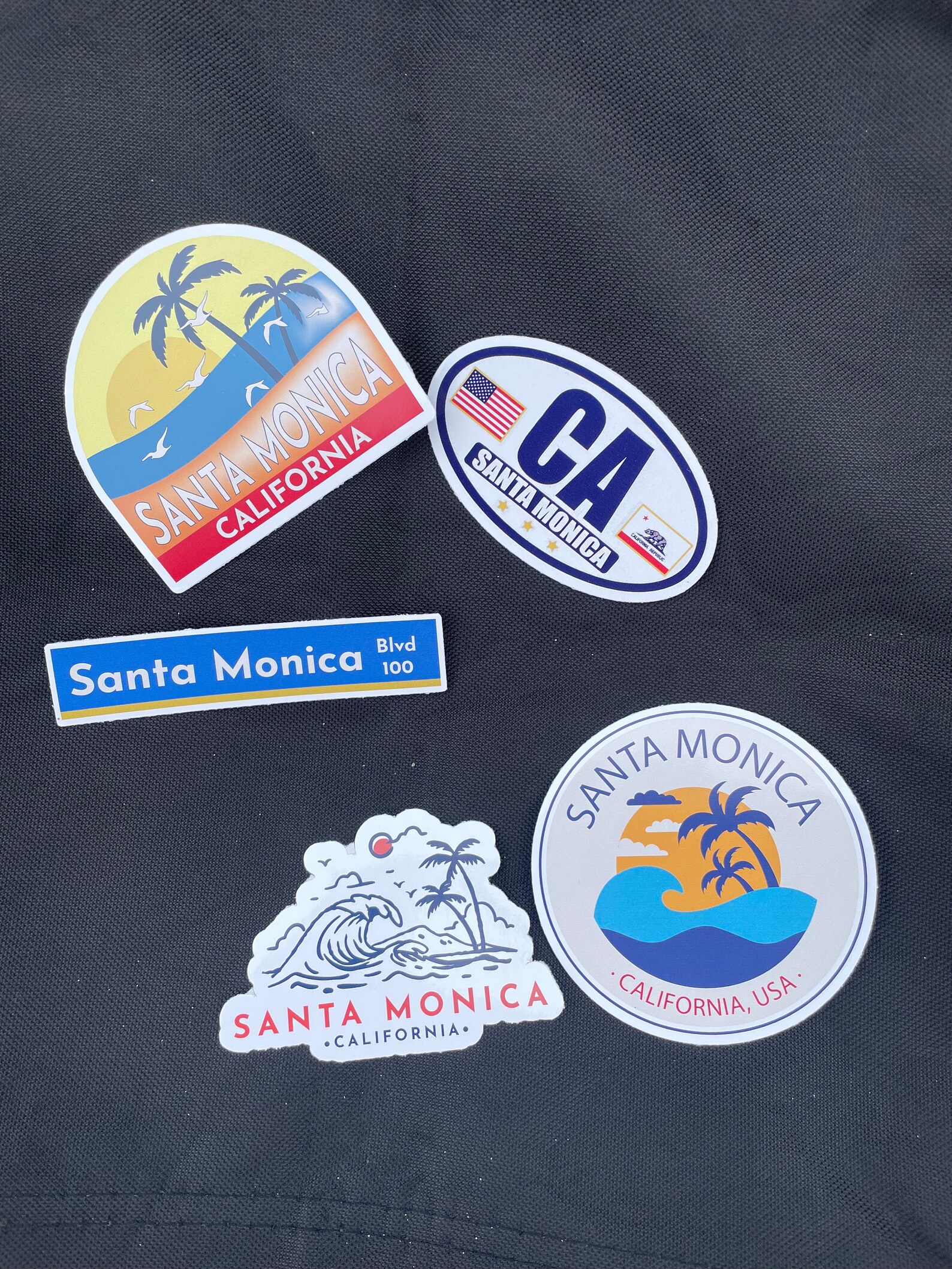 Santa Monica Sticker Set Santa Monica Ca Stickers California Stickers ...