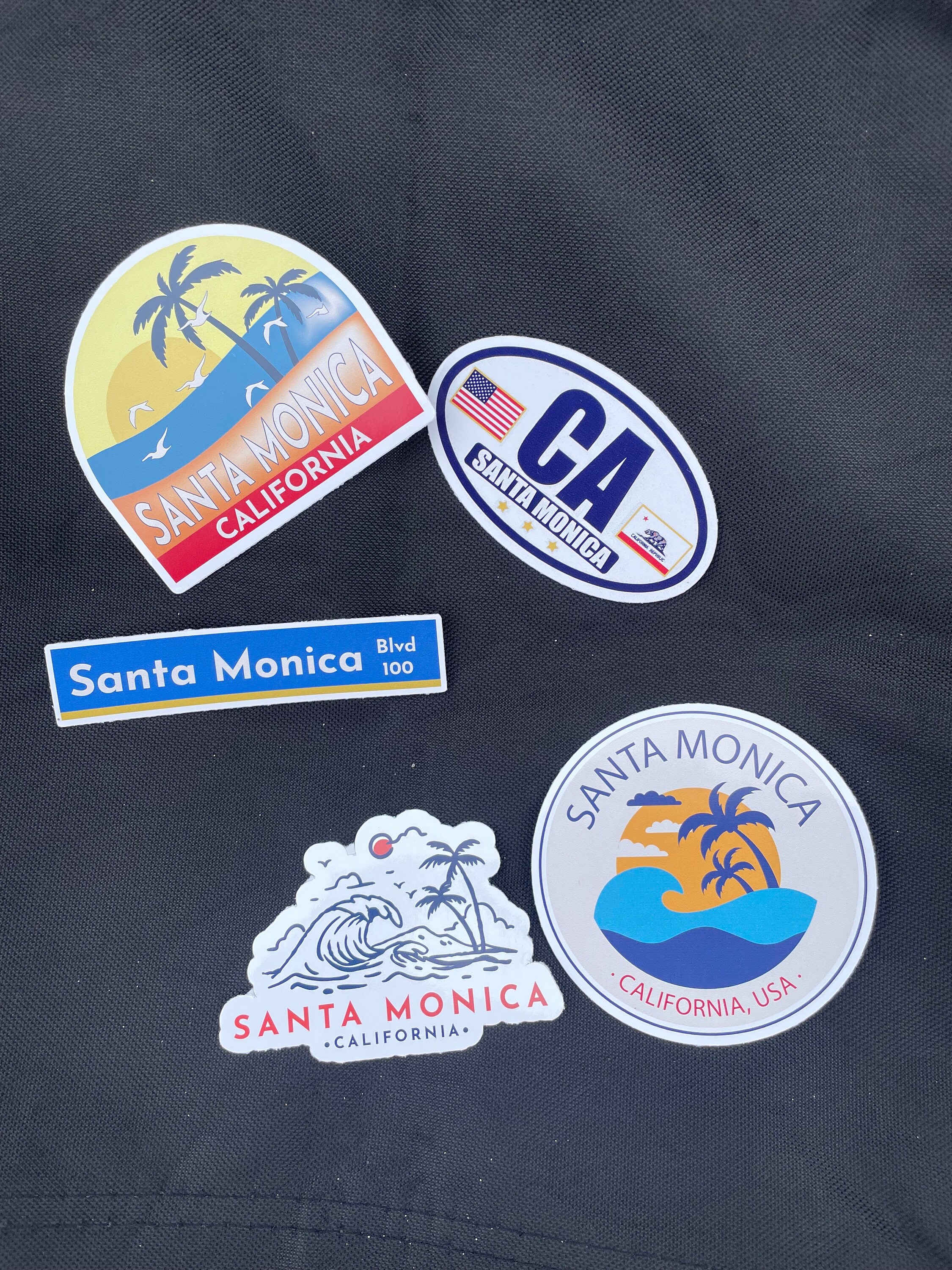 Santa Monica Sticker Set Santa Monica Ca Stickers California Stickers ...