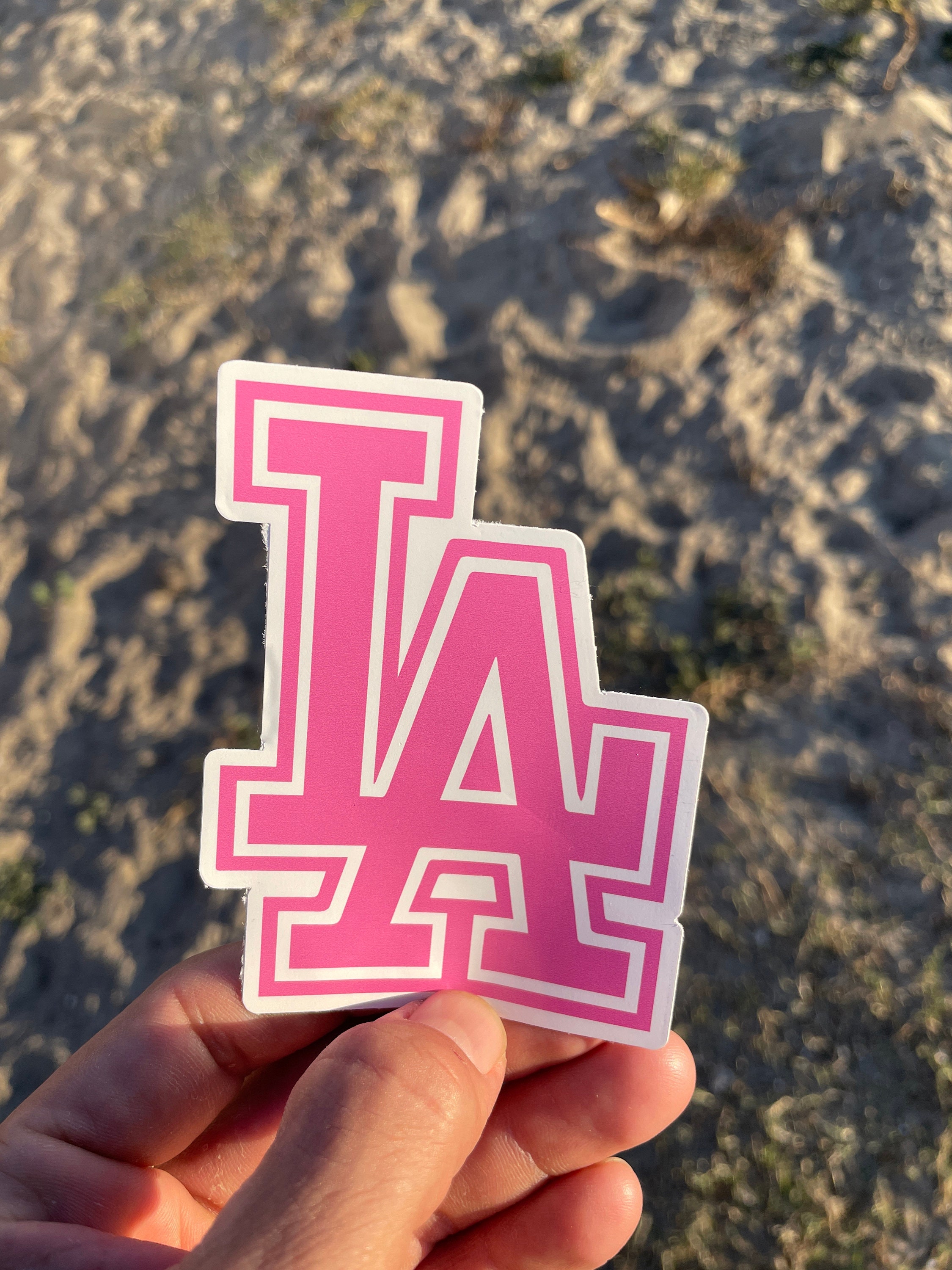 Pink Los Angeles Stickers 2 Pc Los Angeles Sticker California Stickers ...