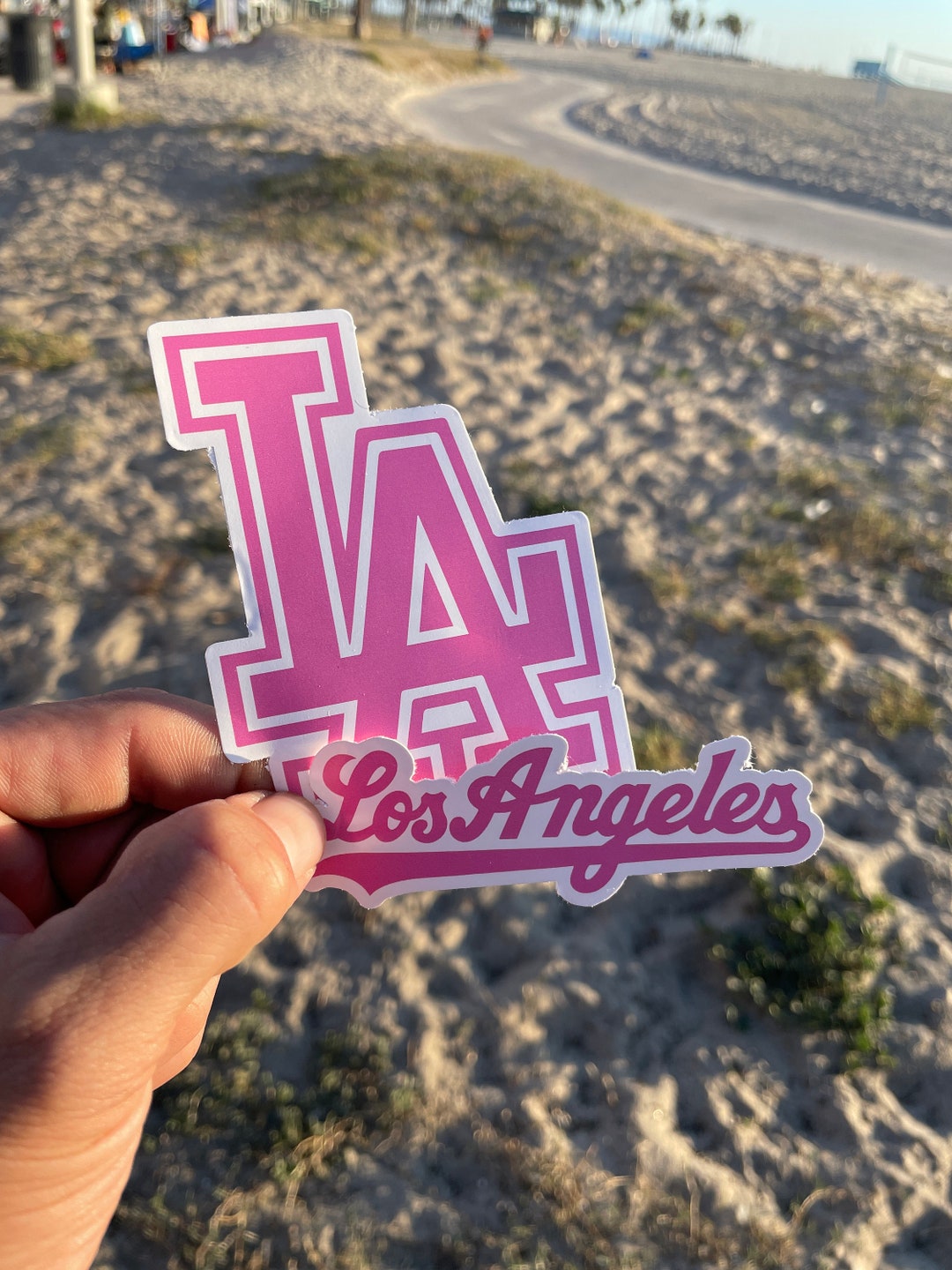 Pink Los Angeles Stickers 2 Pc Los Angeles Sticker California Stickers ...