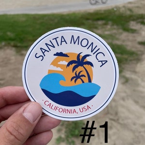 Santa Monica Sticker Set Santa Monica Ca Stickers California Stickers ...
