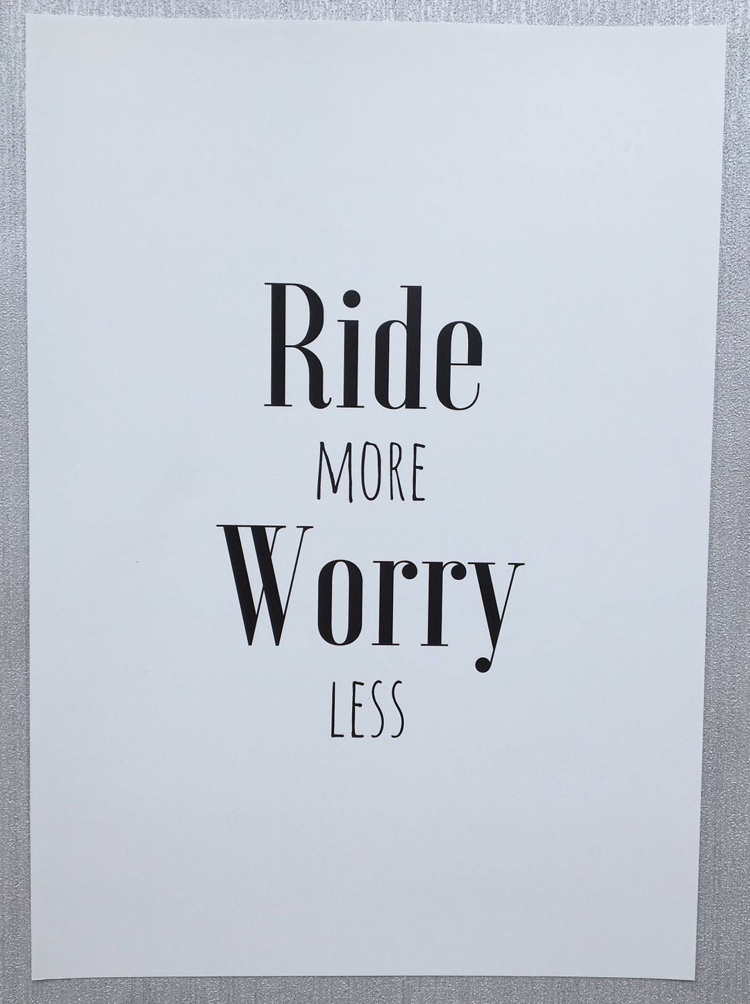 Ride More Worry Less Print Horse Riding Quote Horse - Etsy