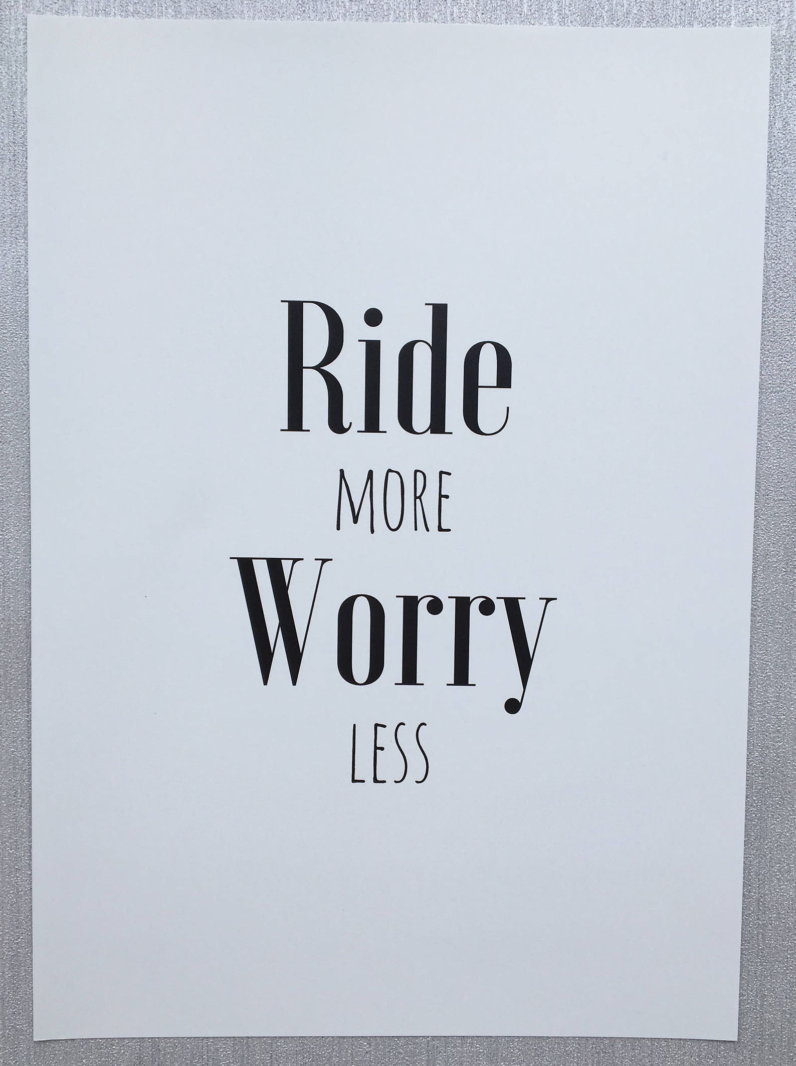 Ride More Worry Less Print Horse Riding Quote, Horse Riding Print, Wall ...