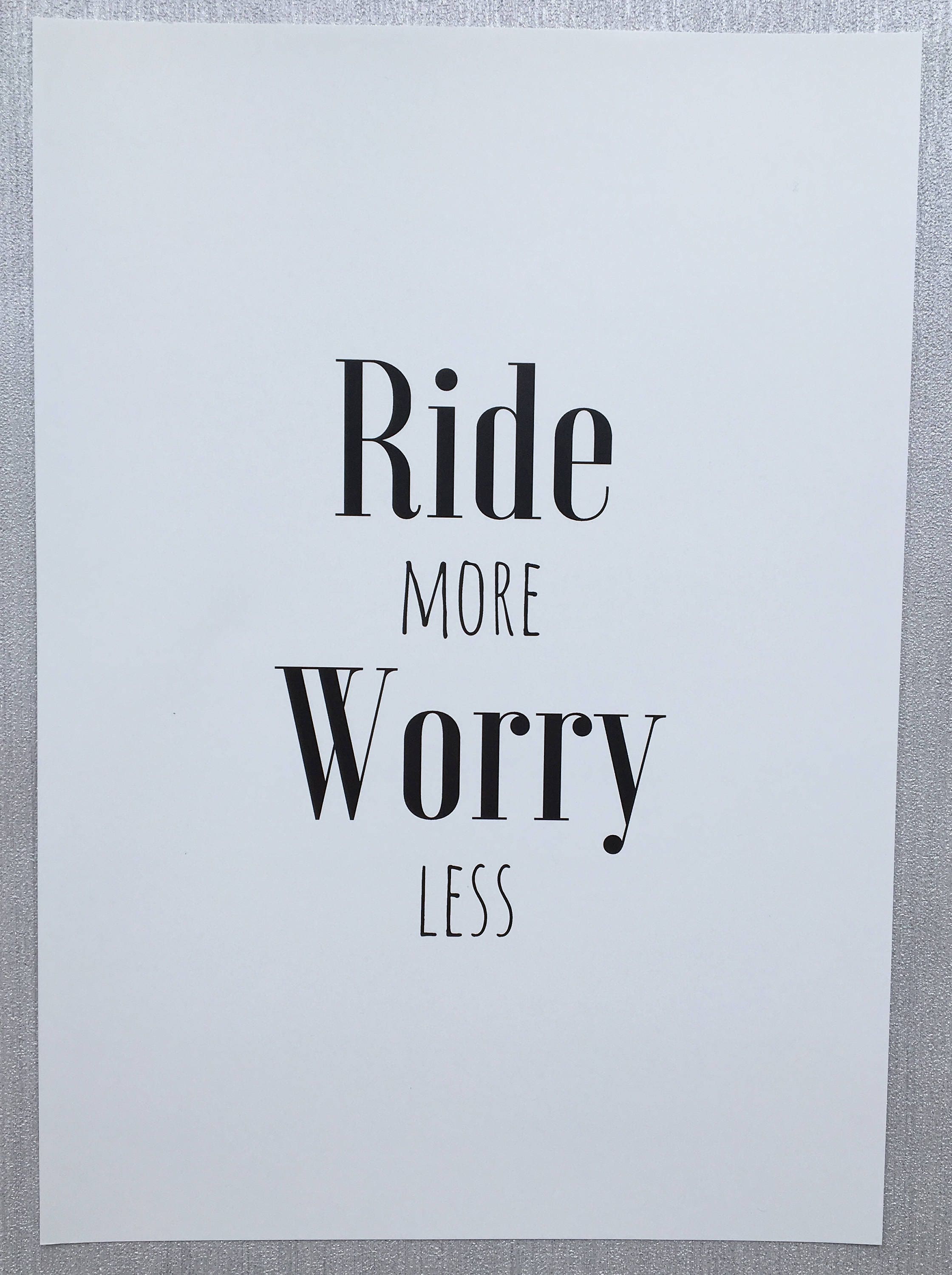 Ride More Worry Less Print Horse Riding Quote, Horse Riding Print, Wall ...