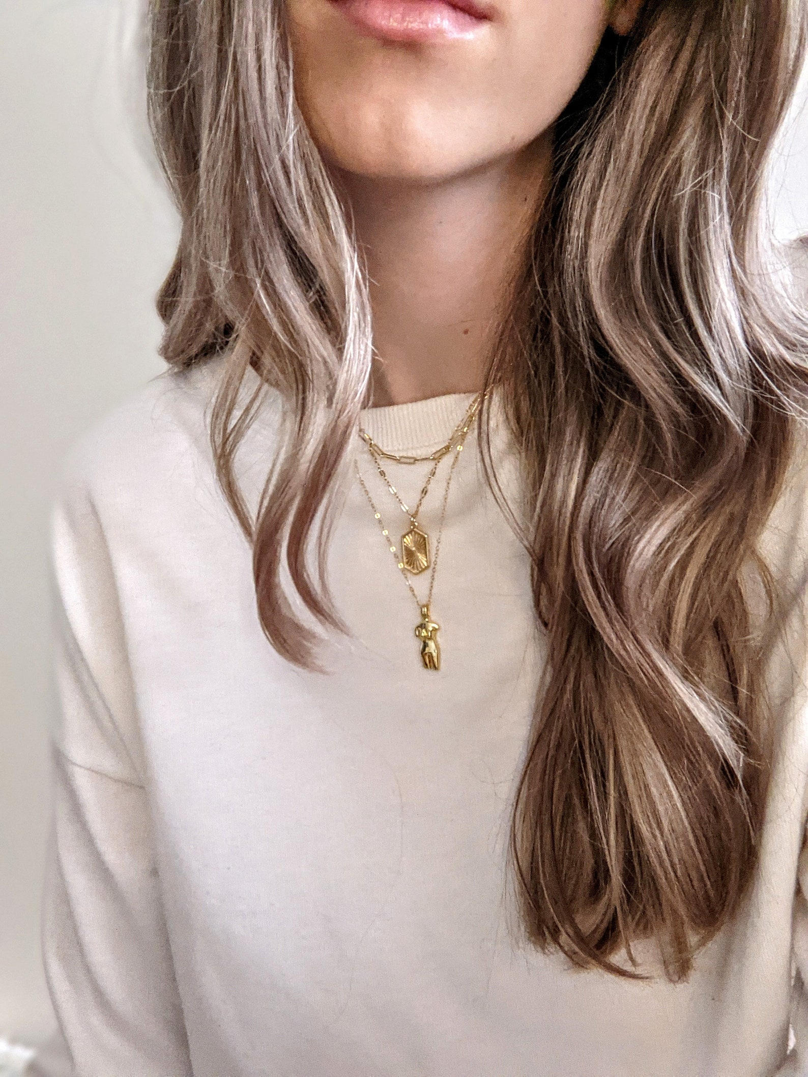 Female Figure Necklace Femme Necklace Female Body Pendant - Etsy