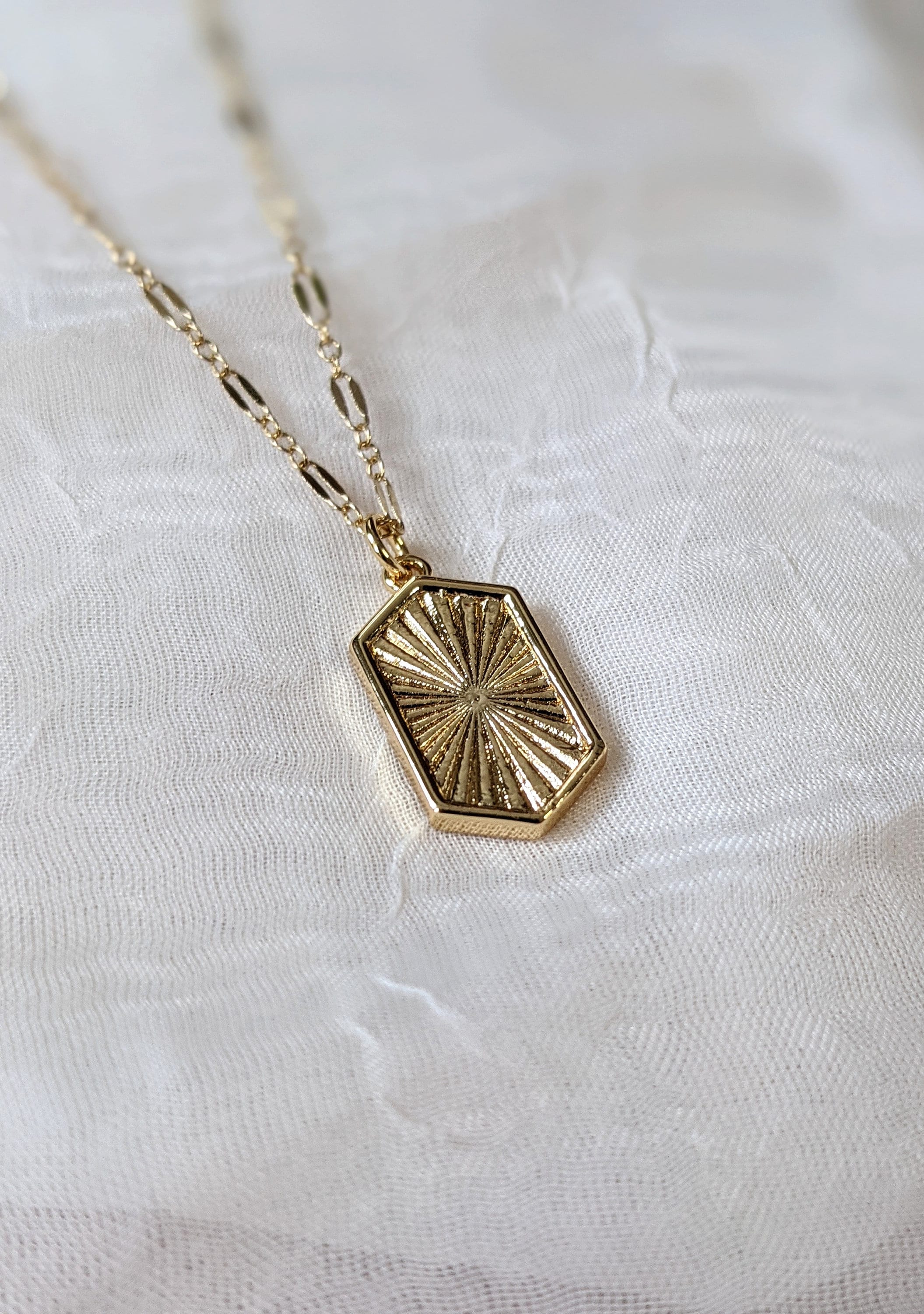 Gold Sunburst Pendant Gold Filled Necklace Gold Layering - Etsy