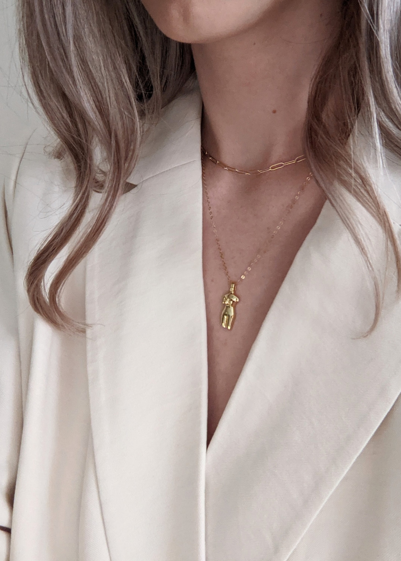 Female Figure Necklace Femme Necklace Female Body Pendant - Etsy