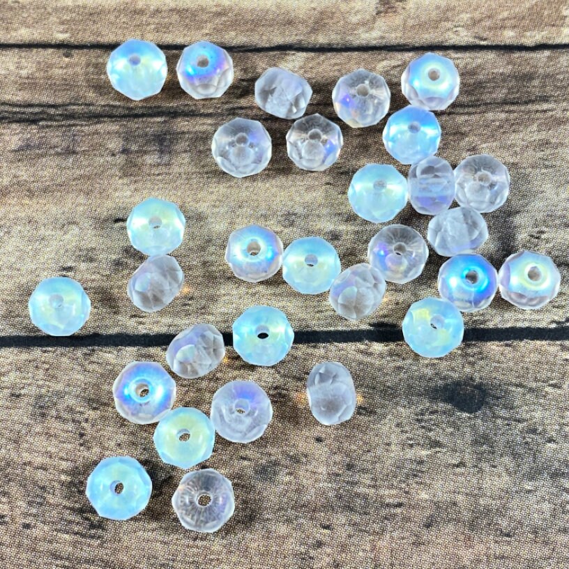 Matte Crystal With AB Finish 5x3mm Clear AB Faceted Rondelle - Etsy