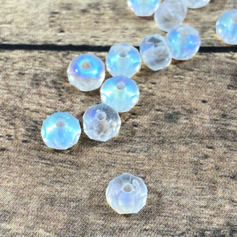 Matte Crystal With AB Finish 5x3mm Clear AB Faceted Rondelle - Etsy