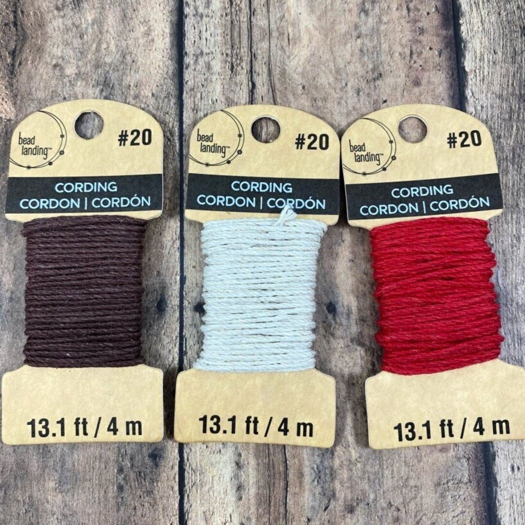 1mm Hemp Cording From Bead Landing, Brown, Red, Natural, 13ft. Hemp ...
