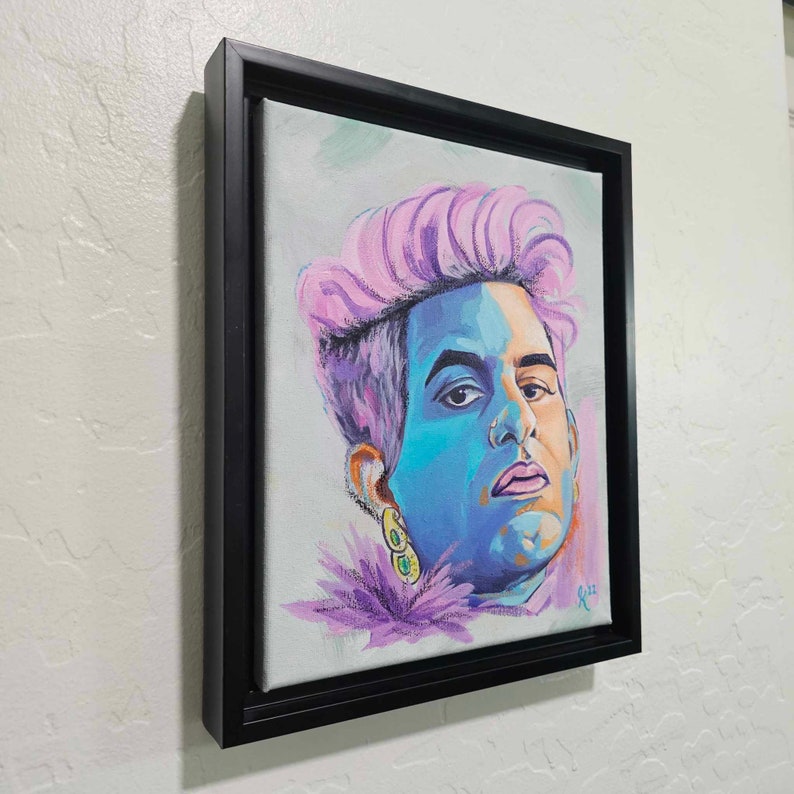 Alok Portrait Original Art 8 X 10 Acrylic on Canvas Framed - Etsy