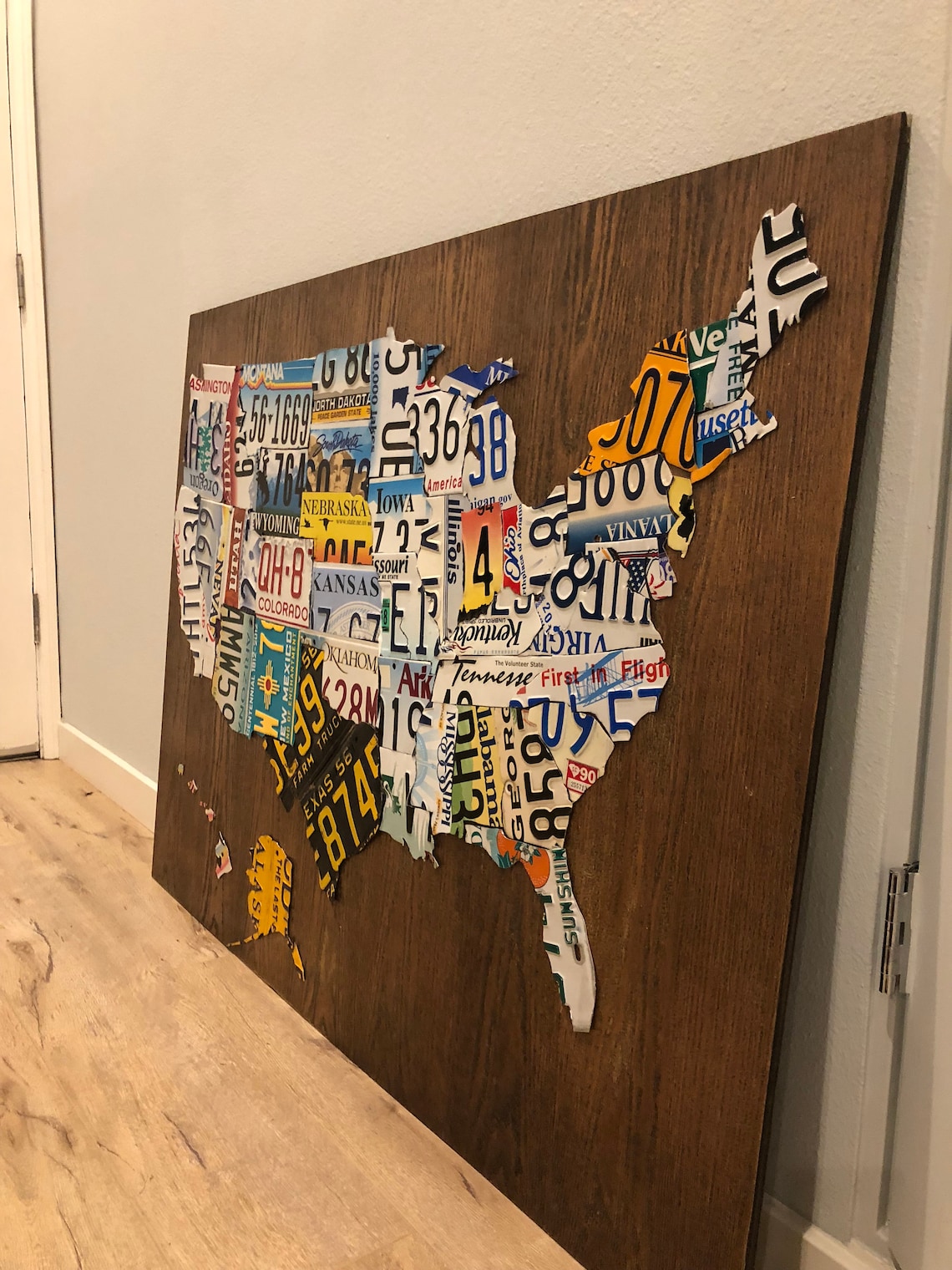 United States License Plate Map - Etsy