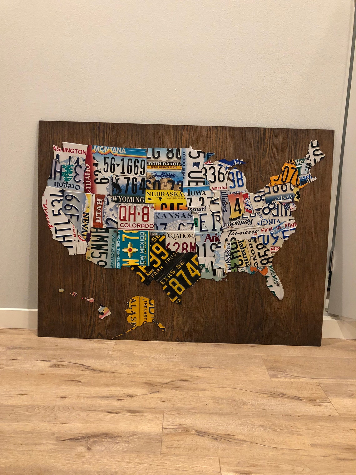 United States License Plate Map - Etsy