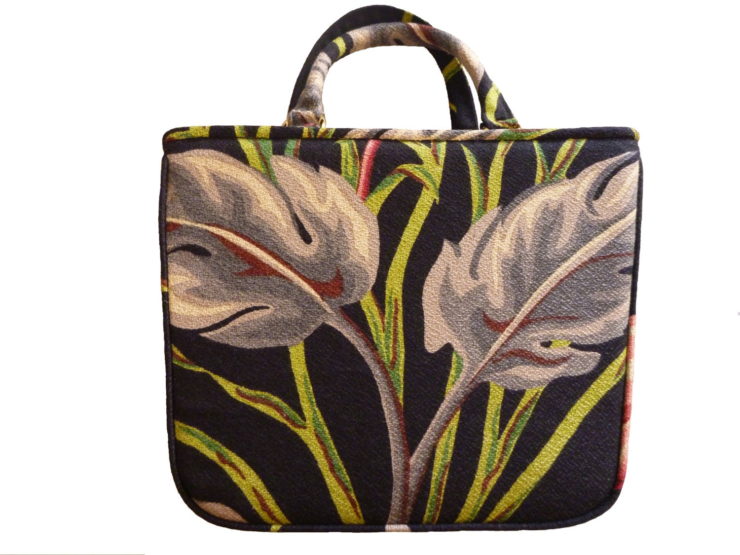 Sarasota Barkcloth Tote Bag - Etsy