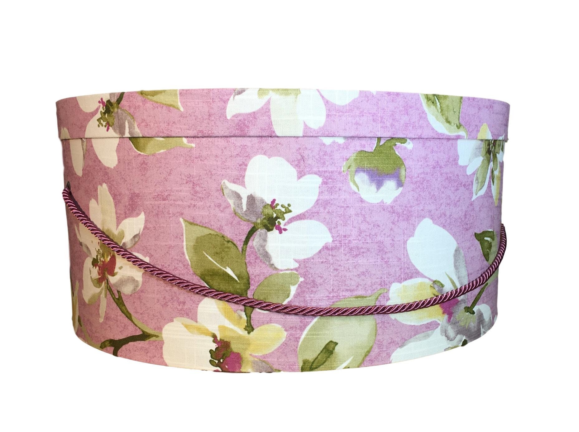 Reserved for Cindy. Extra Large 20” Hat Box in Lavender and Cream ...