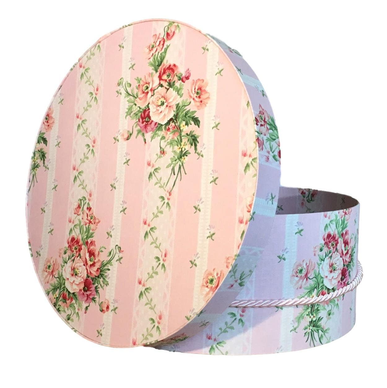 14” Hat Box in Sweet Pink Floral Fabric
