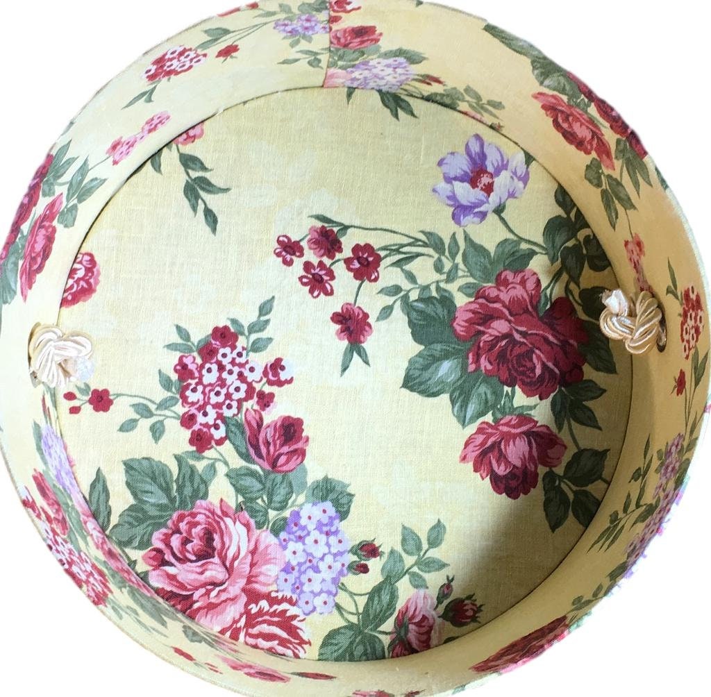 Small 11” Hat Box in Yellow Fabric