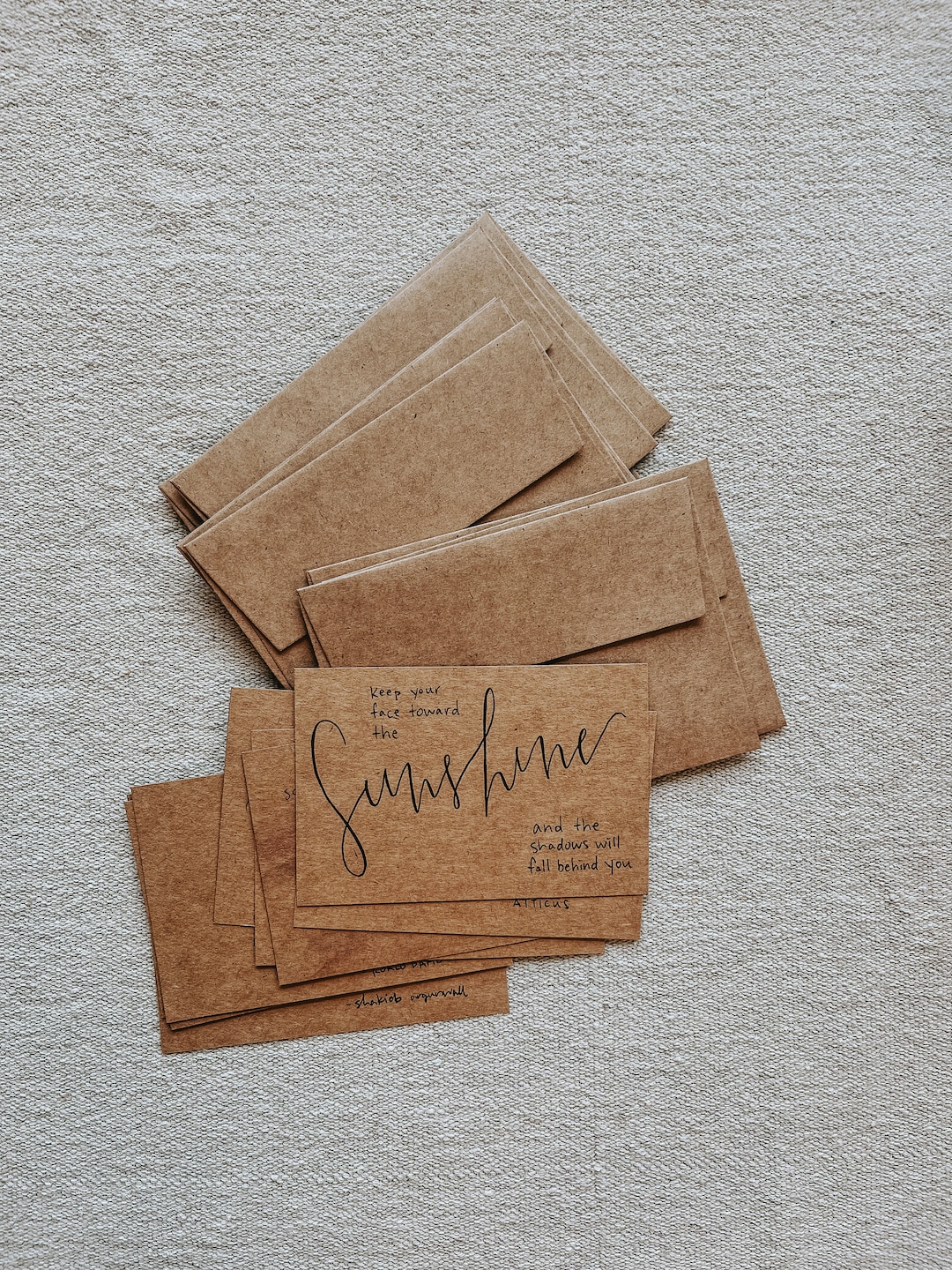 Handmade Flat Cards Assorted Bundle Inspirational Quotes Cards for ...