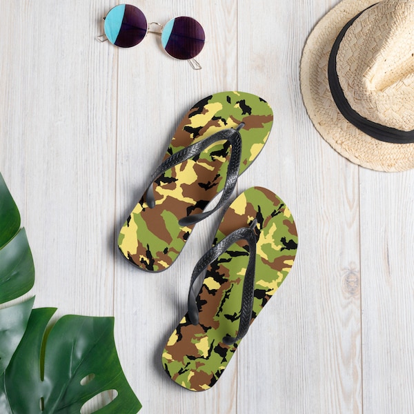 Camo Flip Flops - Etsy
