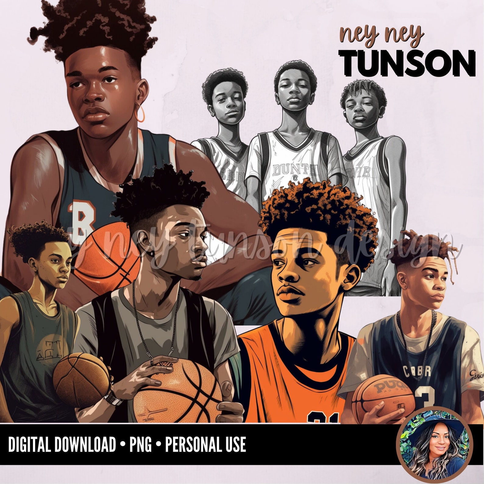 Young Ballers, African American Teen Boys, Basketball Player Clipart ...