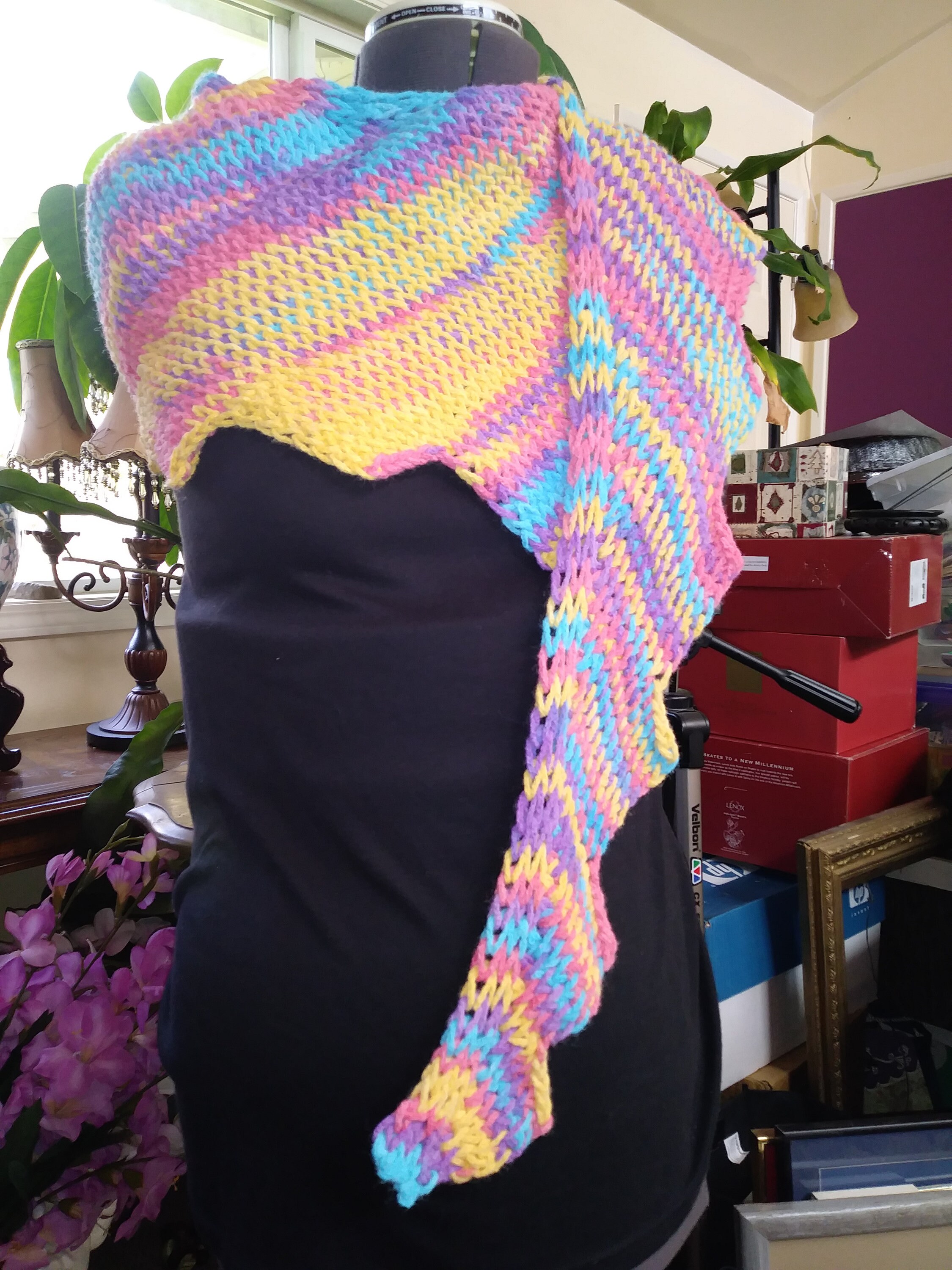 Handmade Tunisian Dragon Tail Scarf/shawl - Etsy