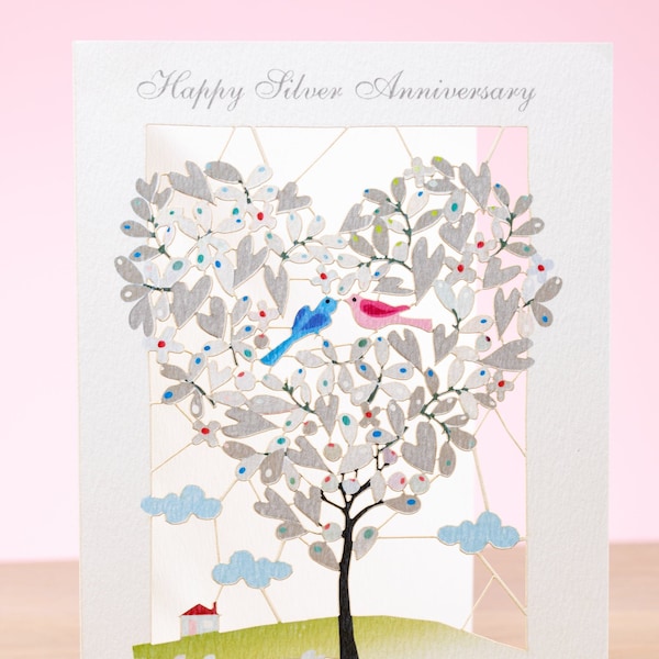 Silver Wedding Cards - Etsy UK