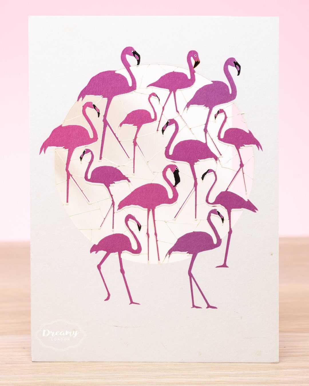 Laser Cut Flamingo Greetings Card for All Occasion - Birthday Card ...