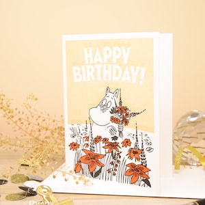Moomin Letterpress Birthday Card for Kids - Moomin Happy Birthday Card ...